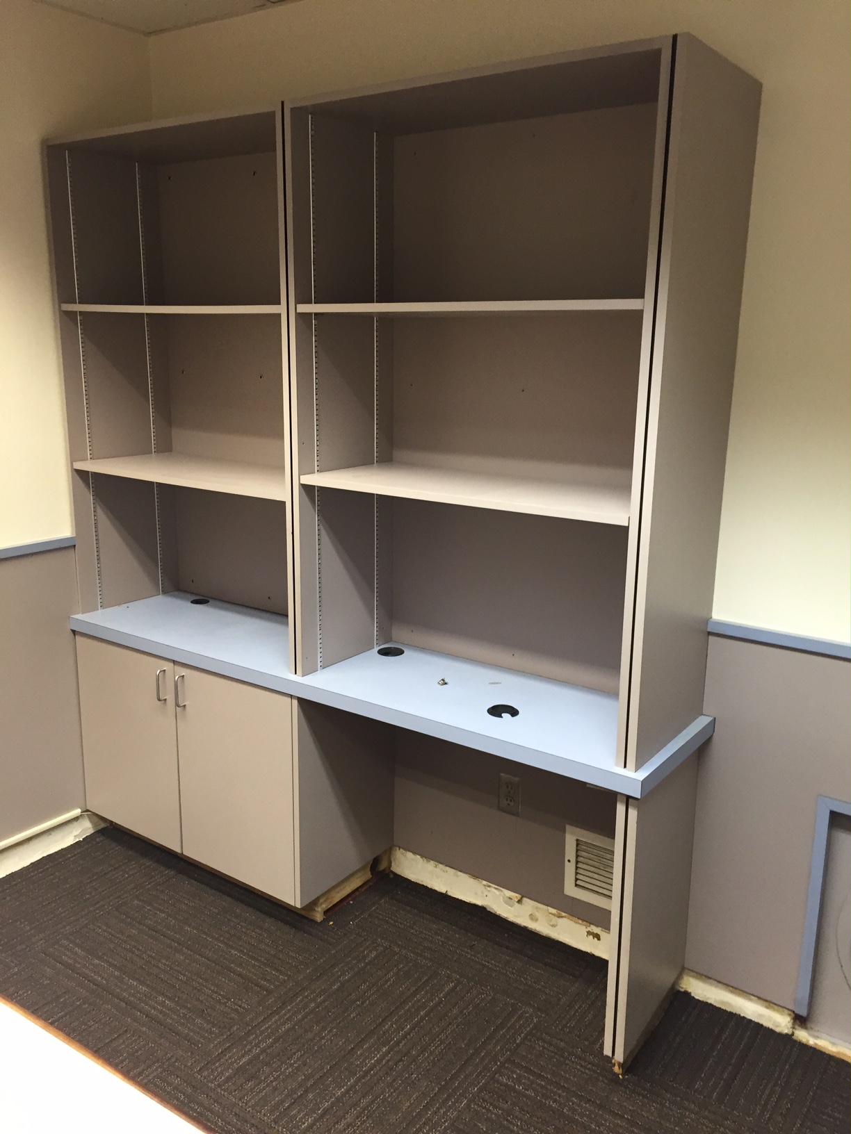 Conference Room Casework - Before - NevaClad Surfacing Laminates